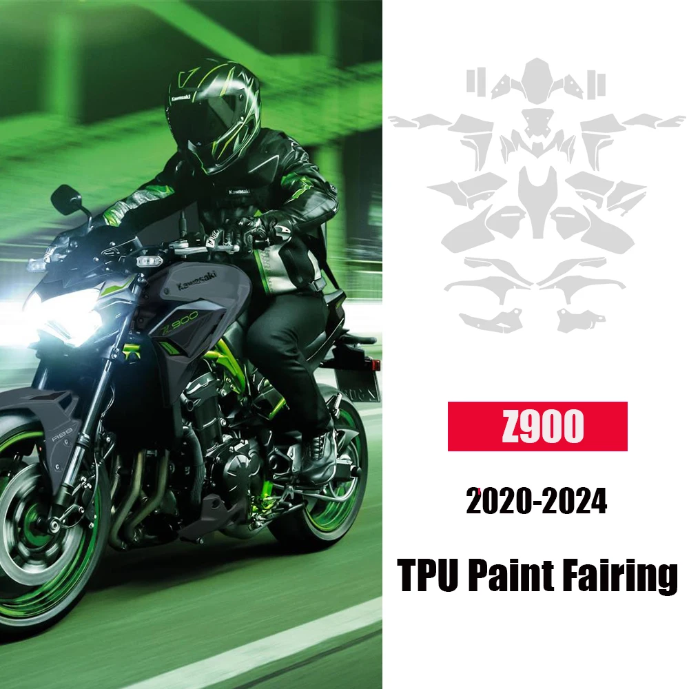 For Kawasaki Z 900 Tank Paint Fairing Protection Set Body Invisible ...