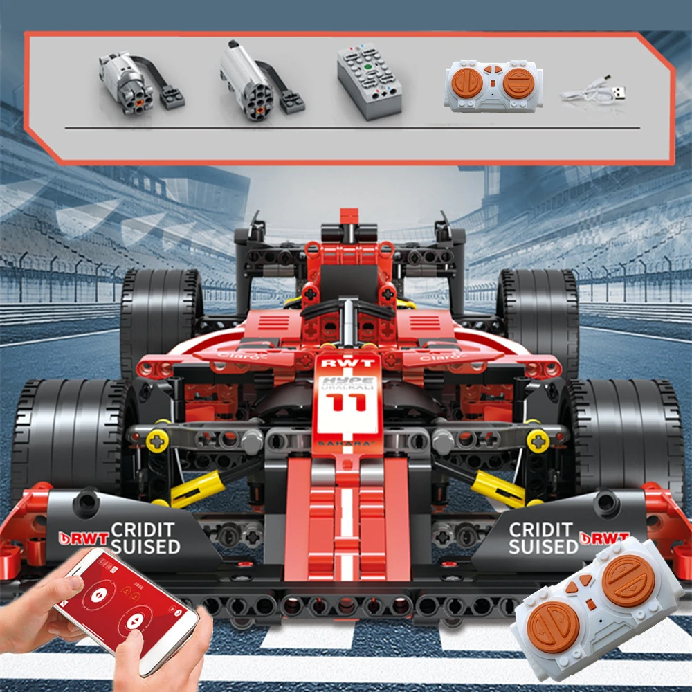 Technical-F1-Blocks-Racing-Car-Ferraried-Formula-1-Speed-Racing-Sport ...