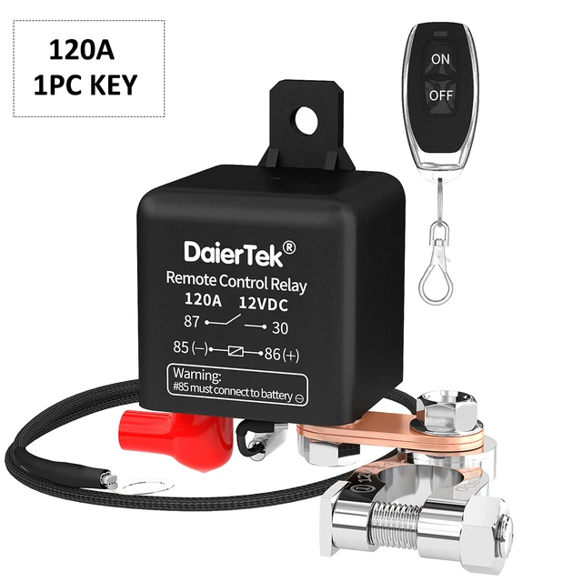 Battery Switch Relay 12V Remote Control Battery Disconnect Cut Off ...