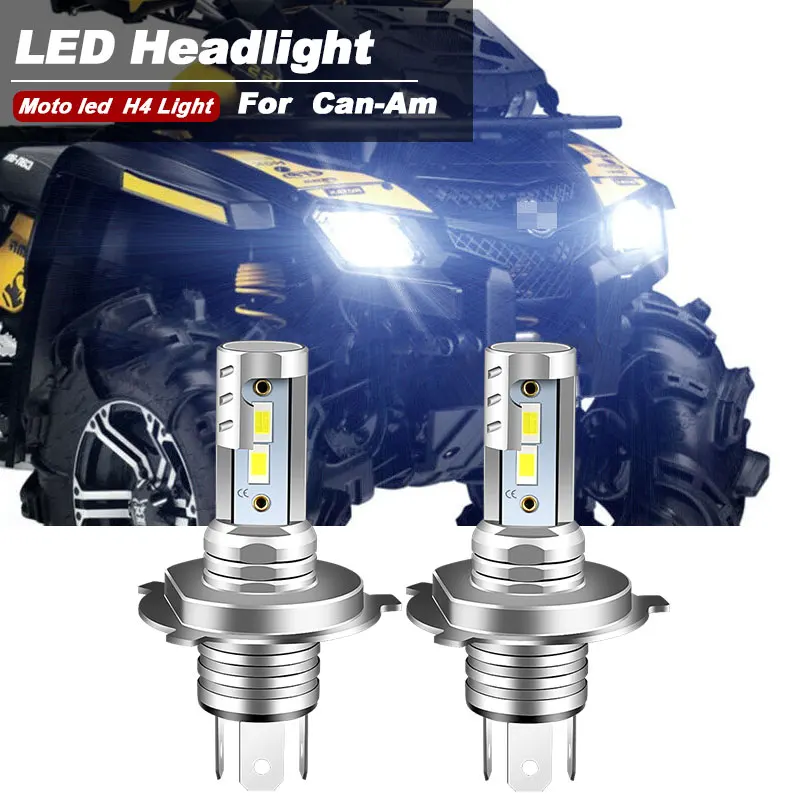 2PCS For Can-Am Outlander Max 400 500 570 650 800R DS450 Motorcycle H4 ...