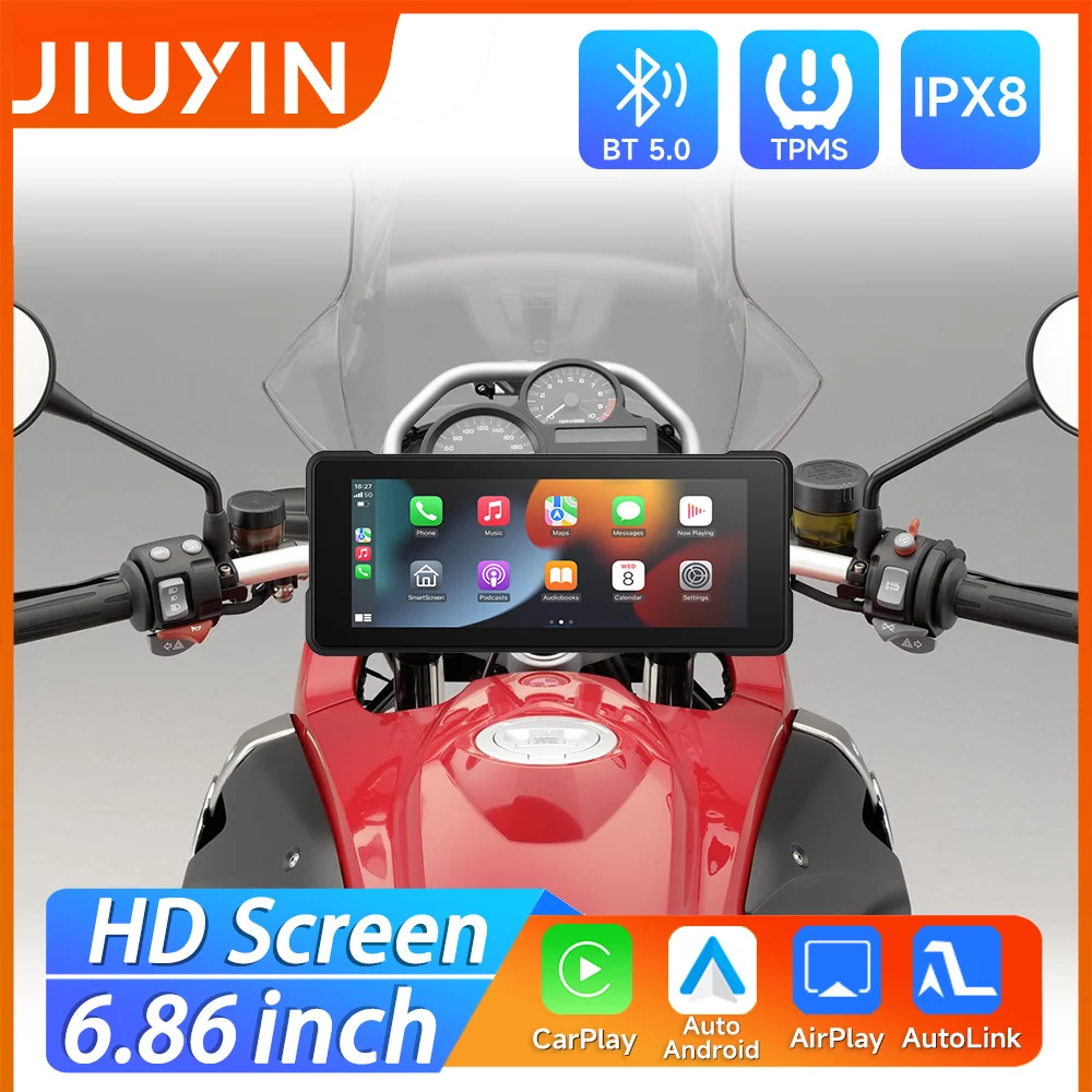 2024-New-6-8-Motorcycle-Multimedia-Player-Wireless-CarPlay-Android-Auto ...