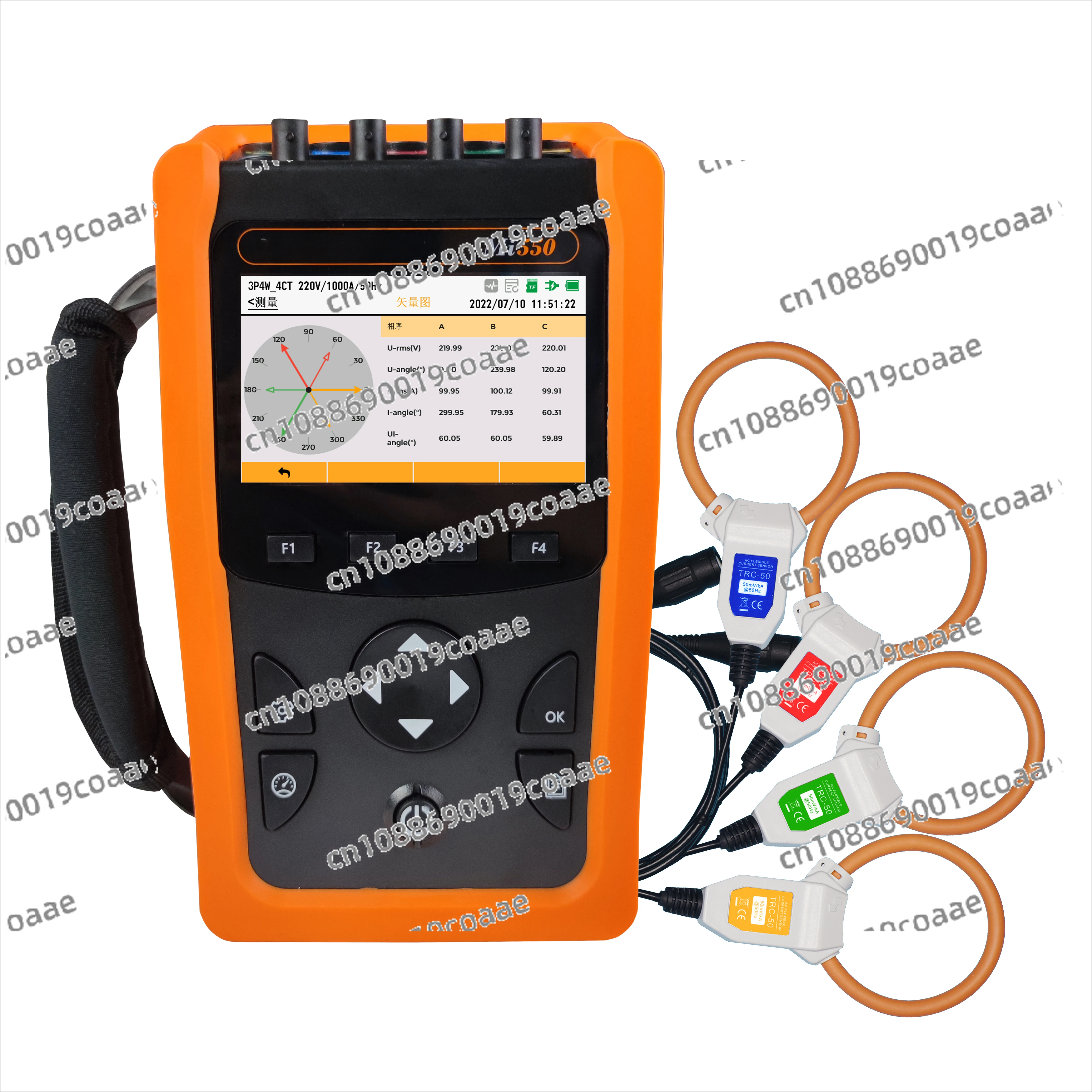 Portable Electricity Meter Energy Logger Handheld 3 Phase Data Recorder ...