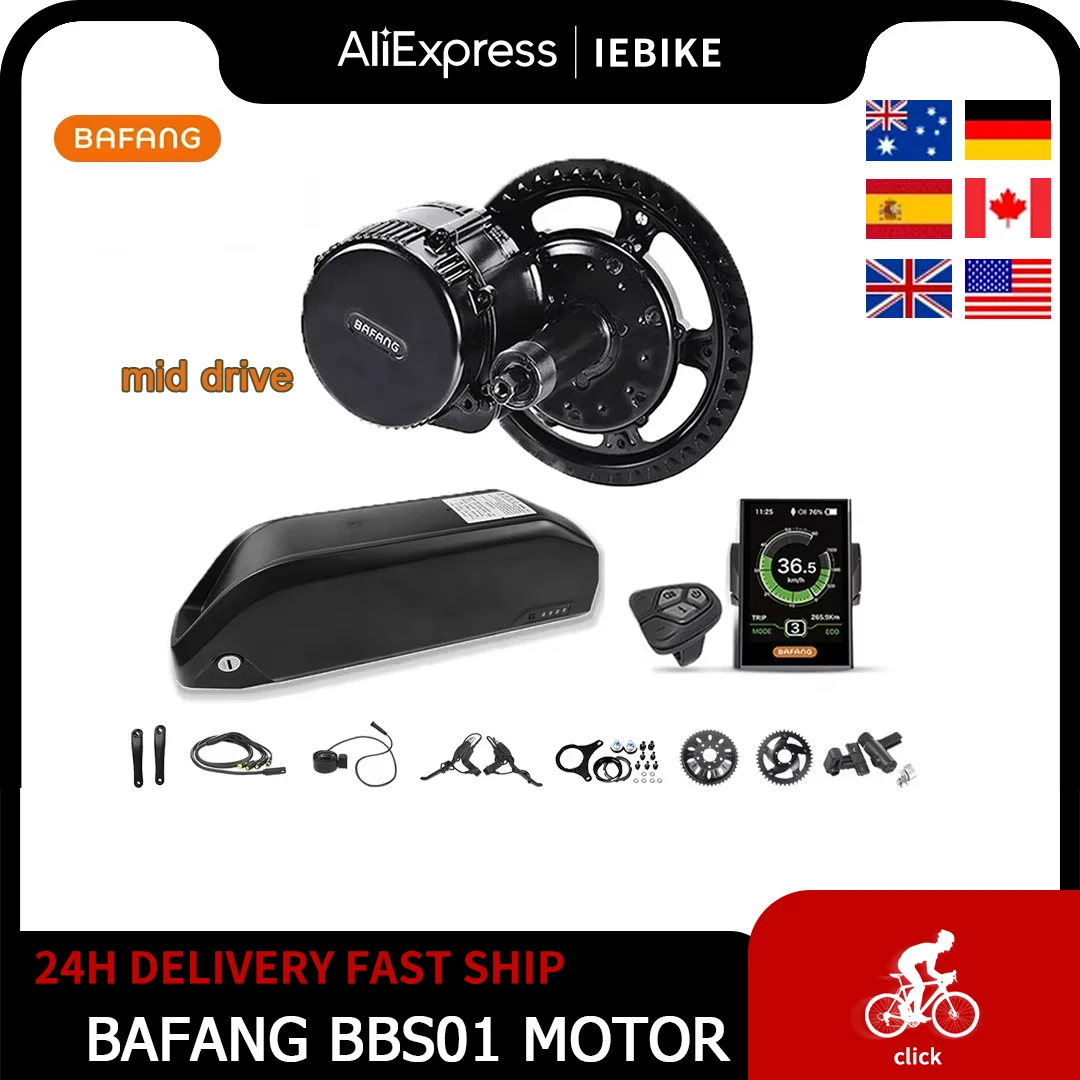 Bafang 36V 250W Kit with Battery BBS01 BBS01B 15.6ah 19.2ah Ebike ...