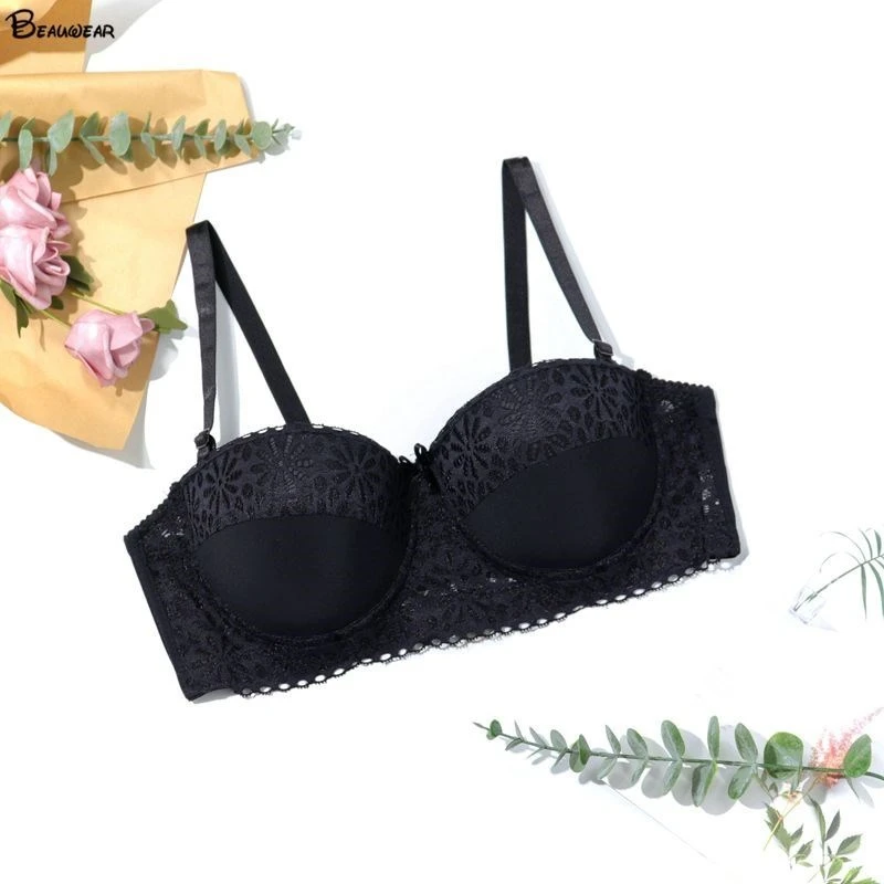 Beauwear Women's Demi Bra 85C 100D Half Cup Unlined Brassiere Wired ...