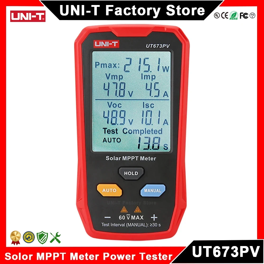 UNI-T-UT673PV-Solor-MPPT-Meter-Photovoltaic-Max-Power-Pmax-Lmp-Voc-Lsc ...