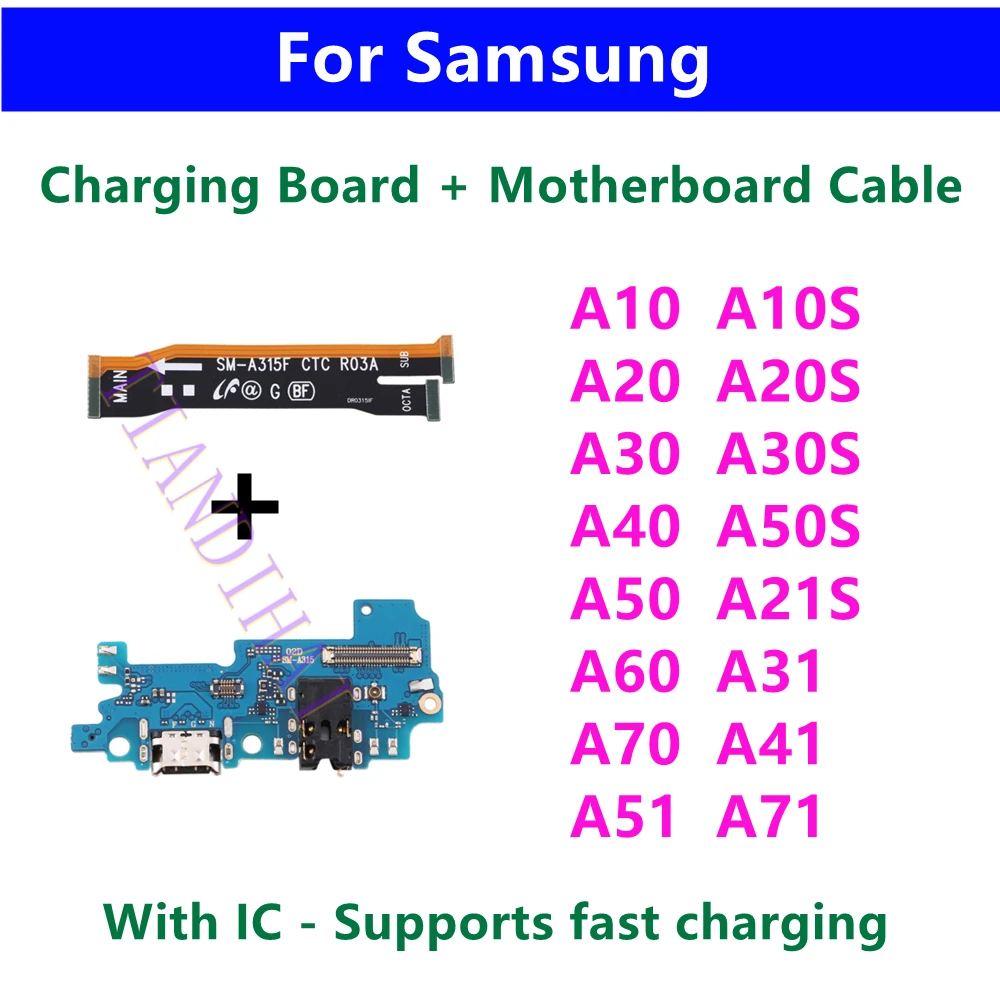 USB-Charging-Port-Connector-Board-Mainboard-Flex-For-Samsung-A10-A20 ...