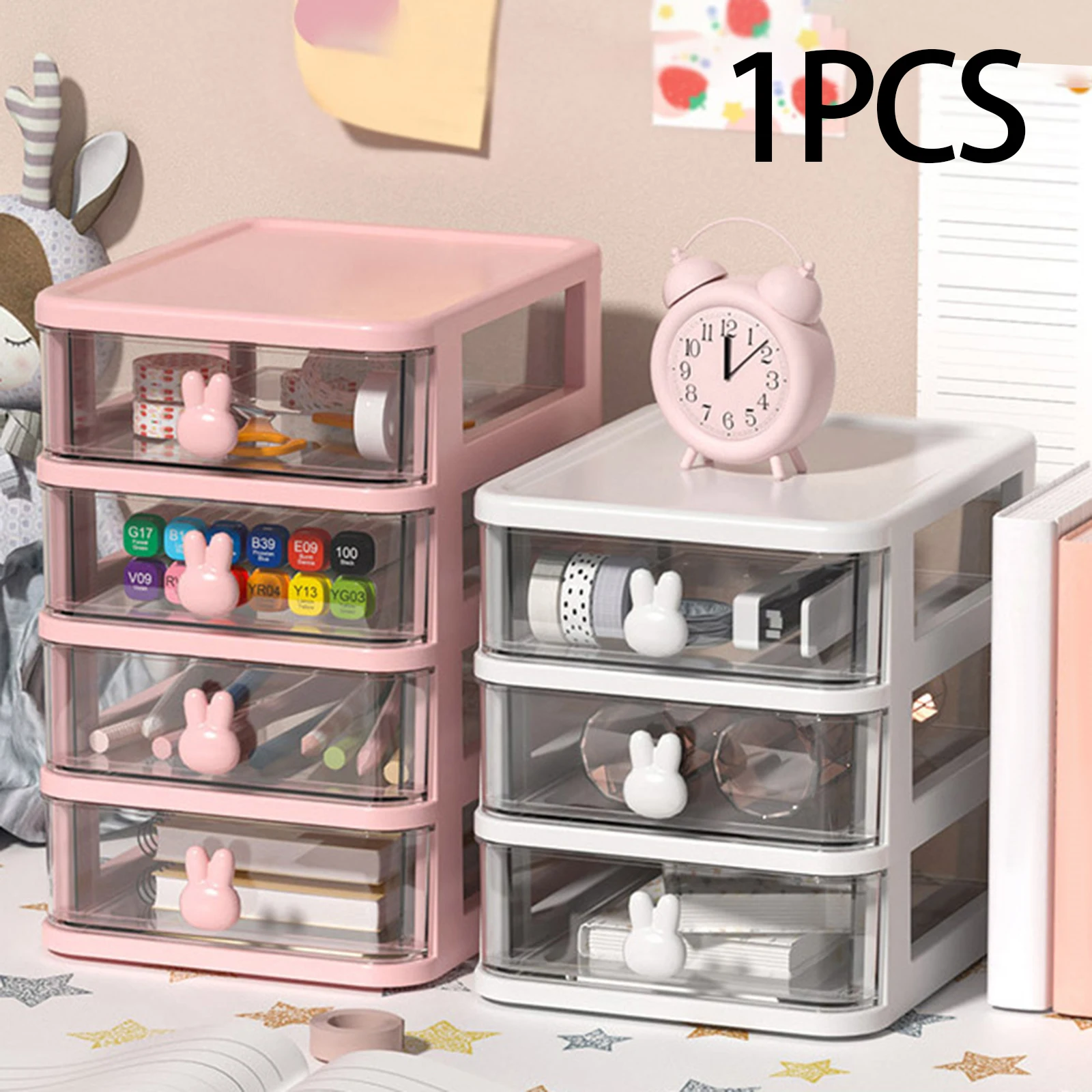 Multi-functional Desktop Organizer Drawer Box with Pen Holder and Hair ...