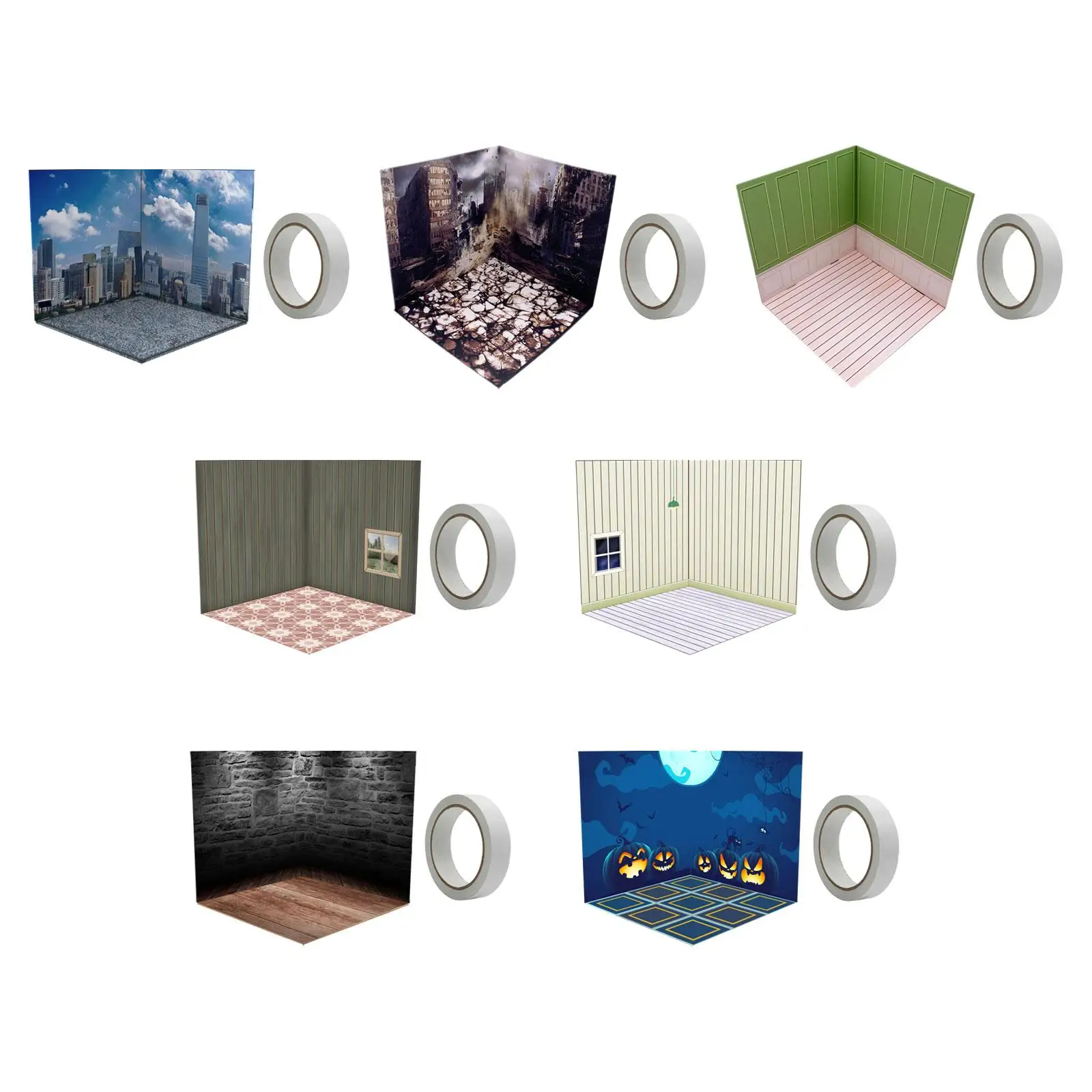 1-12-Scale-Backdrop-Scene-Diorama-Parking-Lot-Show-for-Action-Figures ...