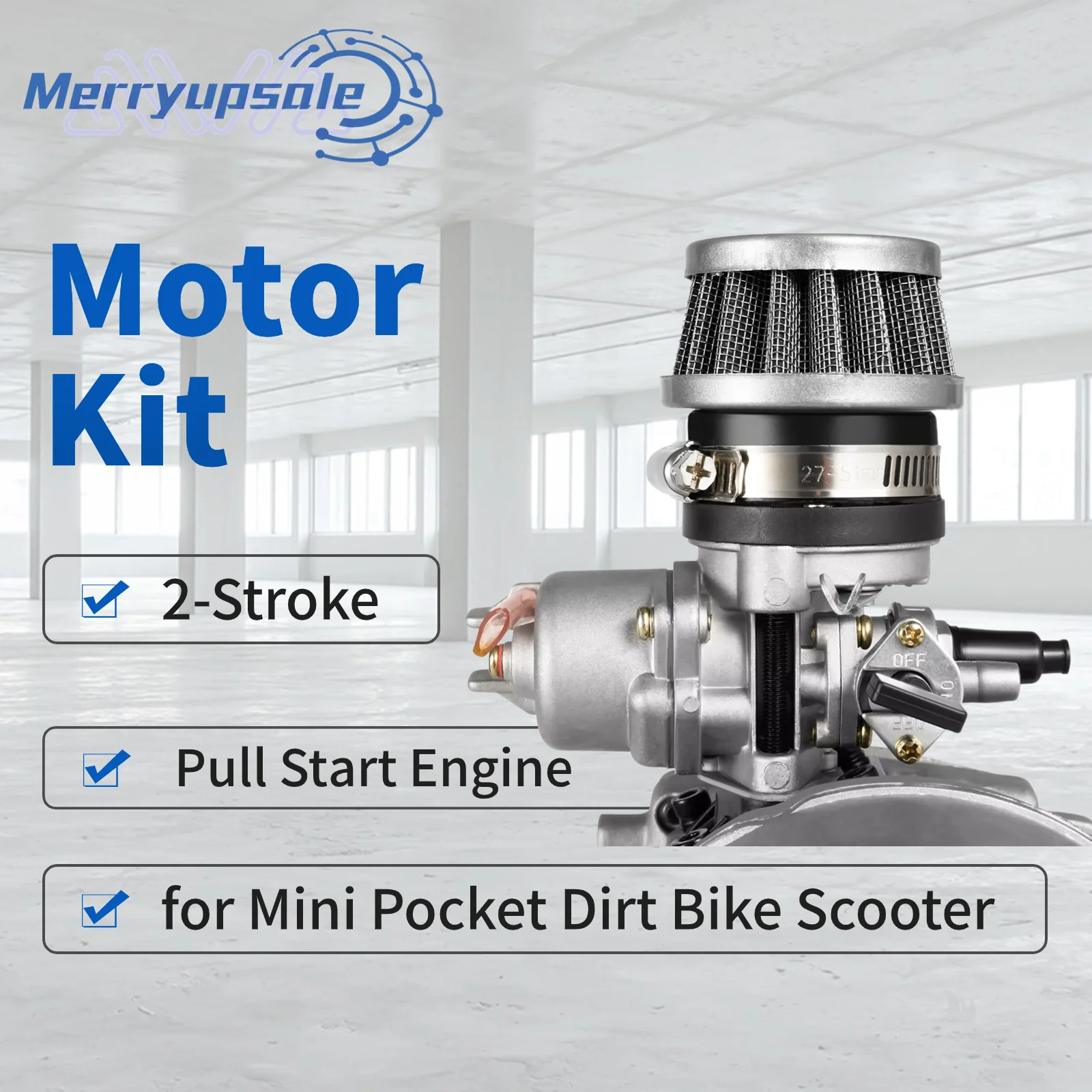 2 Stroke 49CC Pull Start Motor Engine Kit For Pocket Mini Dirt Bike ...