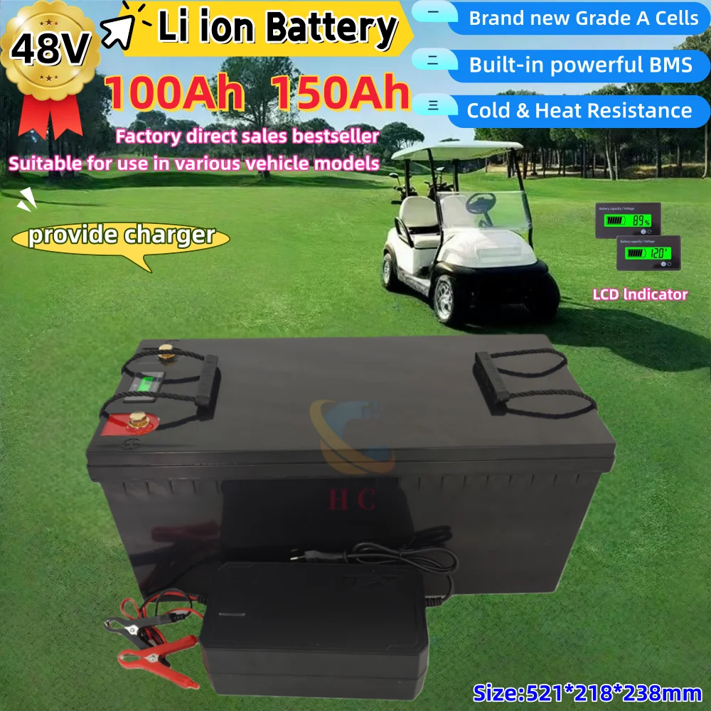 48v 150AH li-ion Lithium Replace power battery 48v 100Ah 5kwh 7kwh for ...