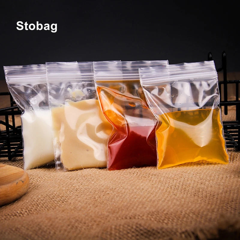StoBag-100pcs-Transparent-Small-Ziplock-Plastic-Bags-Thick-Self-Sealing-Drinks-Jam-Seasoning ...