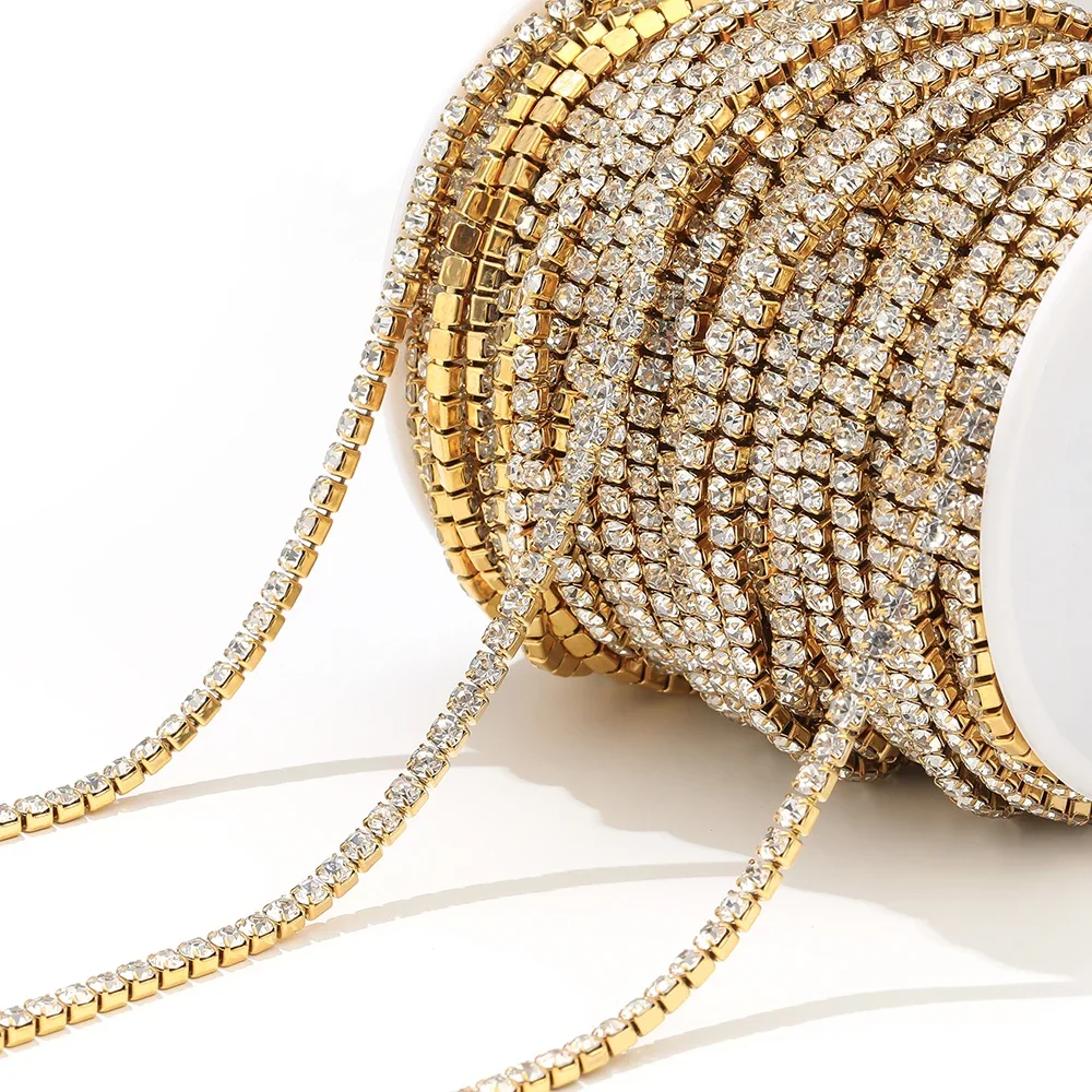 1-Meter-Stainless-Steel-Gold-Plated-Cubic-Zircon-Chains-for-DIY-Jewelry ...