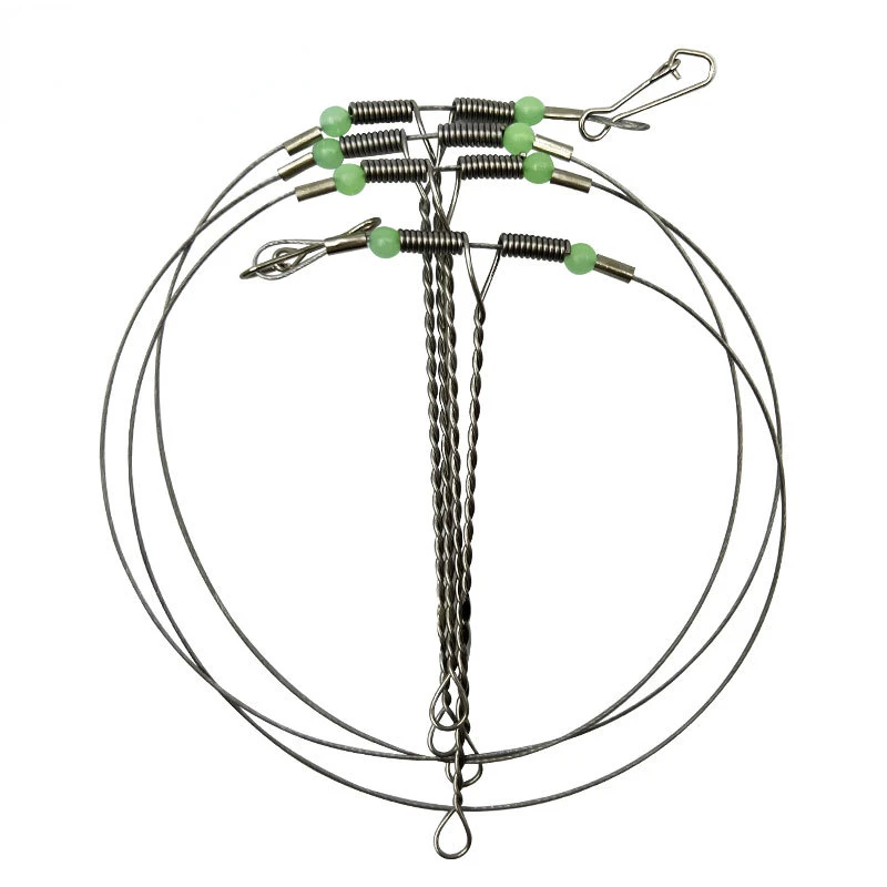 10-Pcs-Steel-Wire-Balance-Tandem-Hook-Fishing-Anti-tangling-Soft-Steel ...