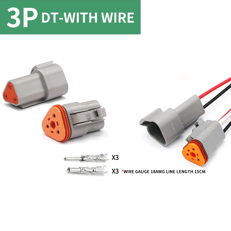 5-10-100-Sets-Deutsch-Type-Connector-Male-Female-Waterproof-DT ...
