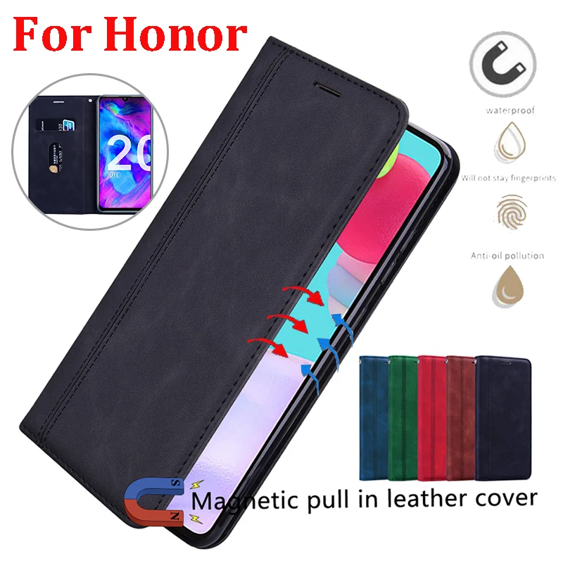 Case Flip Cover Honor 20 Lite | Flip Case Vertical Honor 8x - Magnetic ...