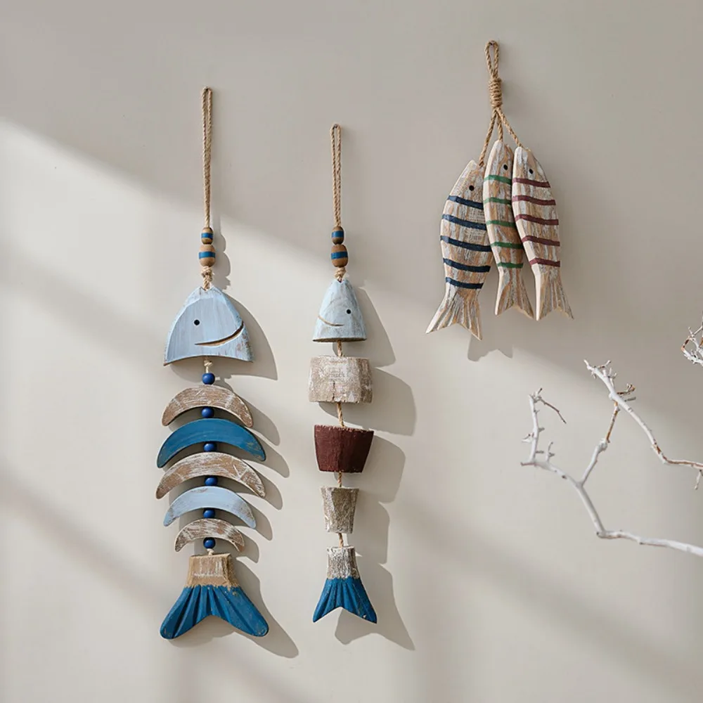 1PC-Fish-Pendant-Mediterranean-Wooden-Fish-Hanging-Ornament-Wall-Art ...