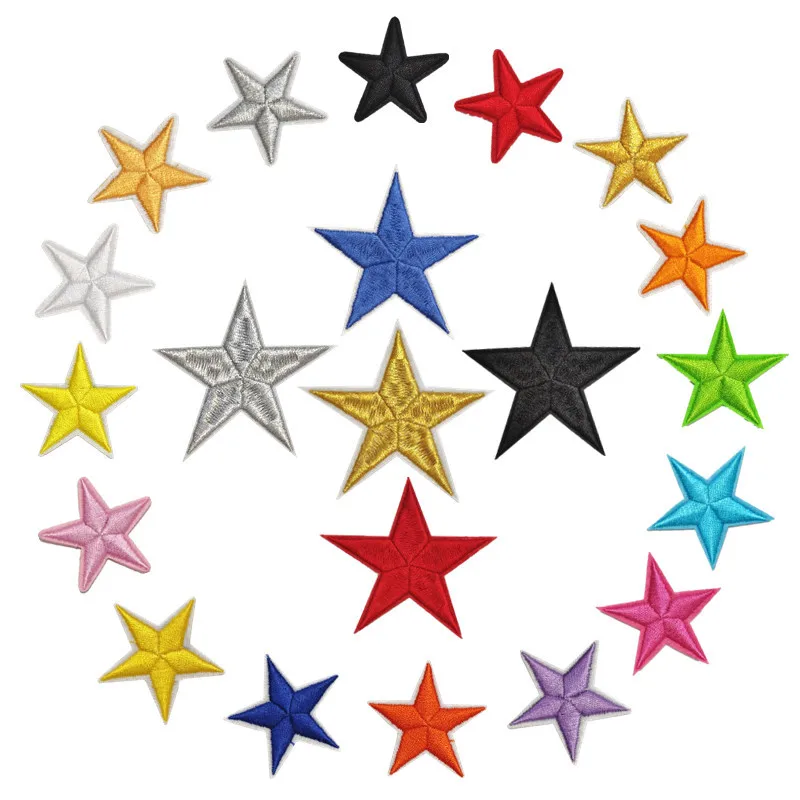 Embroidered-Stars-Patches-Iron-On-Cartoon-Star-Stickers-DIY-Jeans-Coats ...