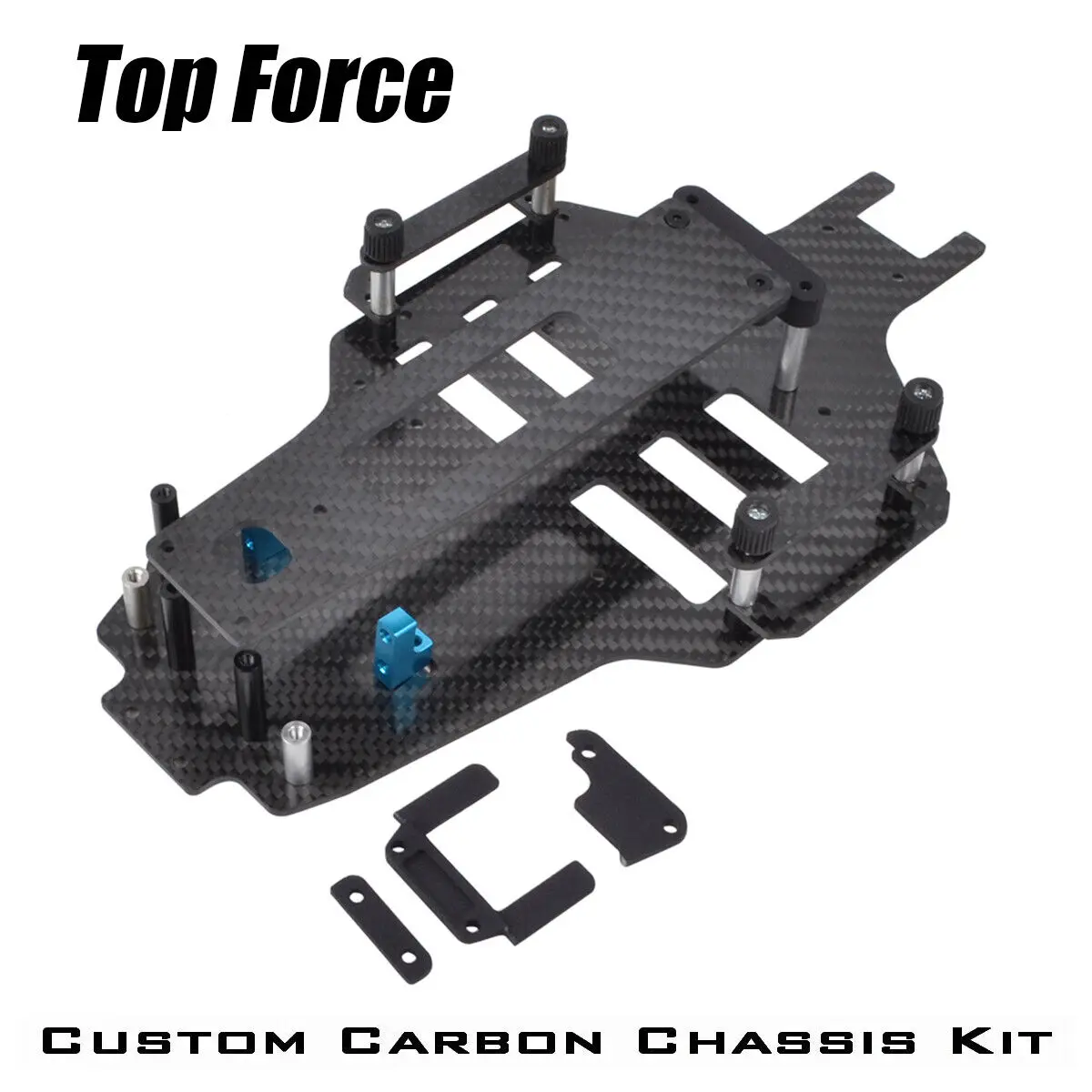 Carbon Fiber Chassis Conversion Upgrades Kit for Tamiya Top Force / Top ...