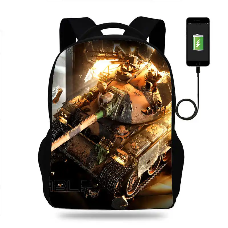 Backpack-for-Tanks-of-World-Teenager-School-Bag-War-Thunder-Prints-with ...