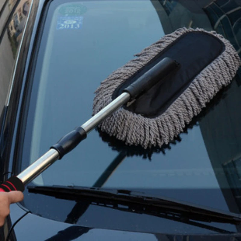 Car Brush Removable Car Wash Brush Telescopic Flat Wax Brush Wax Drag ...