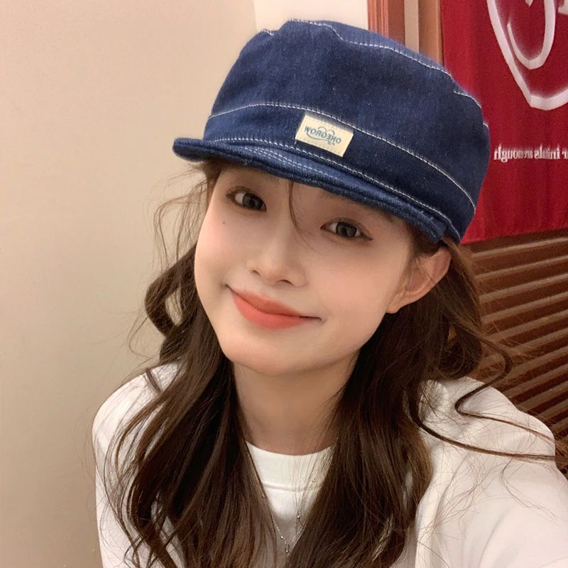 Vintage-Denim-Flat-top-Baseball-Caps-for-Women-and-Men-Spring-and ...