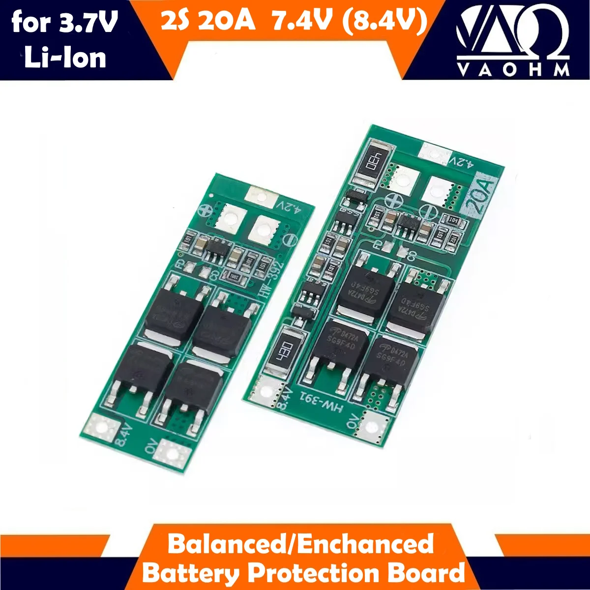2S-20A-7-4V-8-4V-18650-Lithium-Ion-Li-ion-Battery-Protection-Board ...