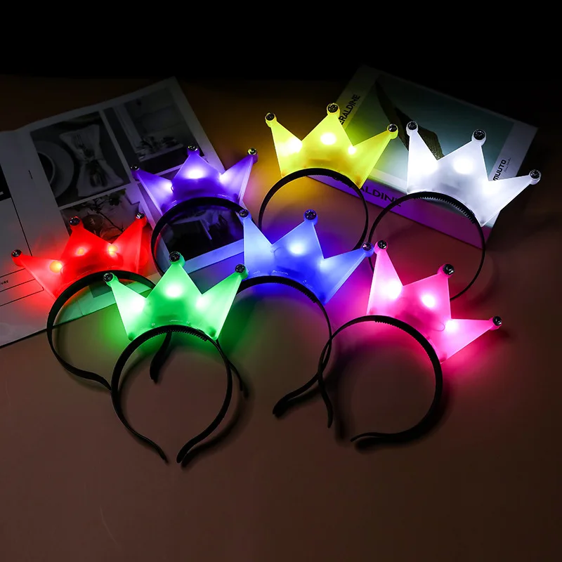 Glowing-LED-Colorful-Crown-Gifts-Luminous-Party-Decoration-Light-Crown ...