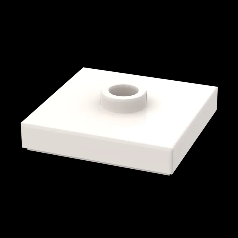 Building Blocks 87580 Plate Modified 2x2 Stud in Center Bricks ...