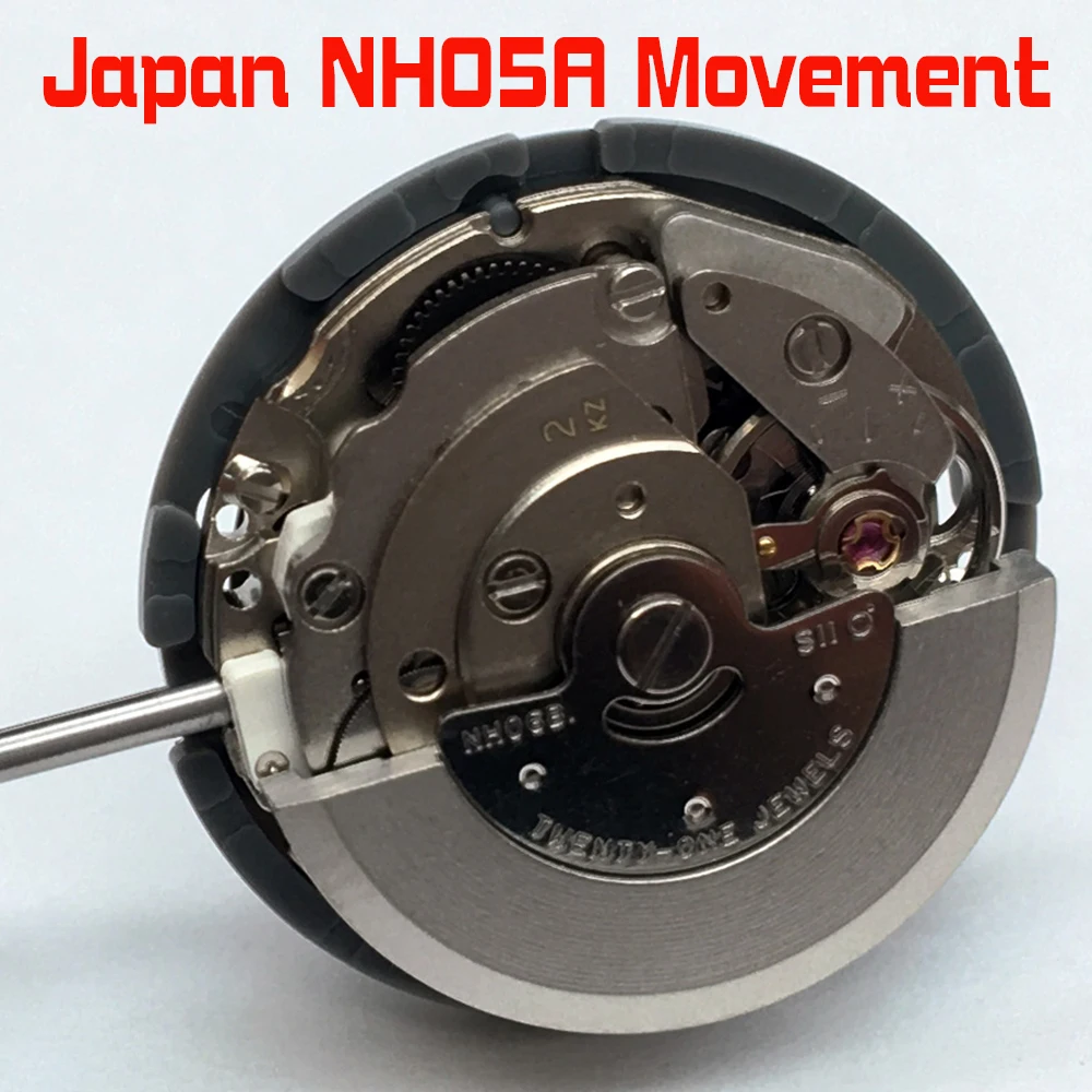 NH05 NH05A 무브먼트 3 자리 달력 무브먼트 날짜 세트, 고정밀 자동 기계식 시계, 손목 무브먼트