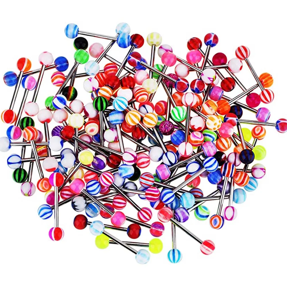 Piercing au nez,Glow K-1.6x16x5mm--barre de perçage de langue Flexible ...