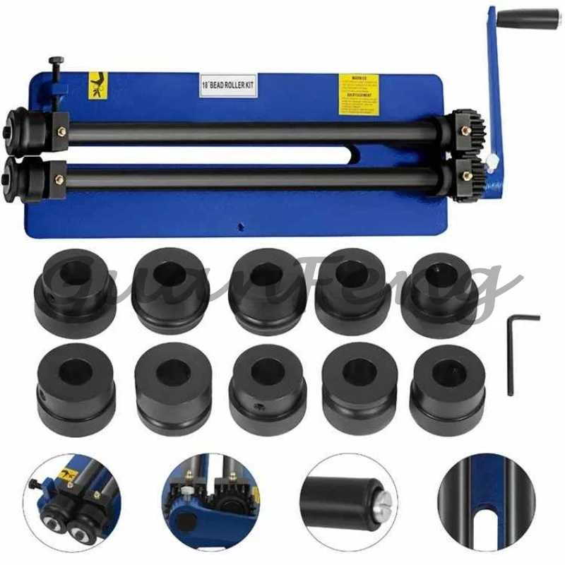 Roller Bending Machine 18 inch Sheet Metal Bead Roller With 6 Sets Dies ...