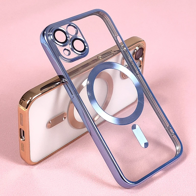 Funda de silicona transparente chapada de lujo para iPhone 14 11 12 13 Pro Max Plus, Protector ...