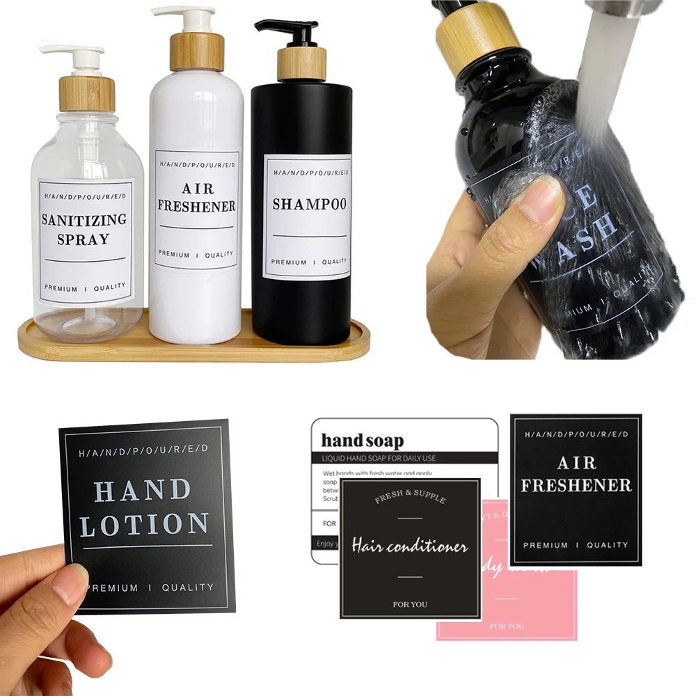 Shampoo-Bottle-Sticker-Waterproof-Transparant-Shower-Gel-Container-Body ...