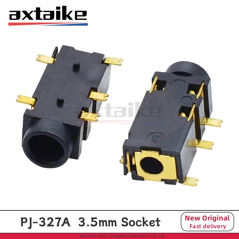 10PCS PJ-327A 3.5mm Headphone Jack Audio Female Socket 3+2 2+3 5Pin SMD ...