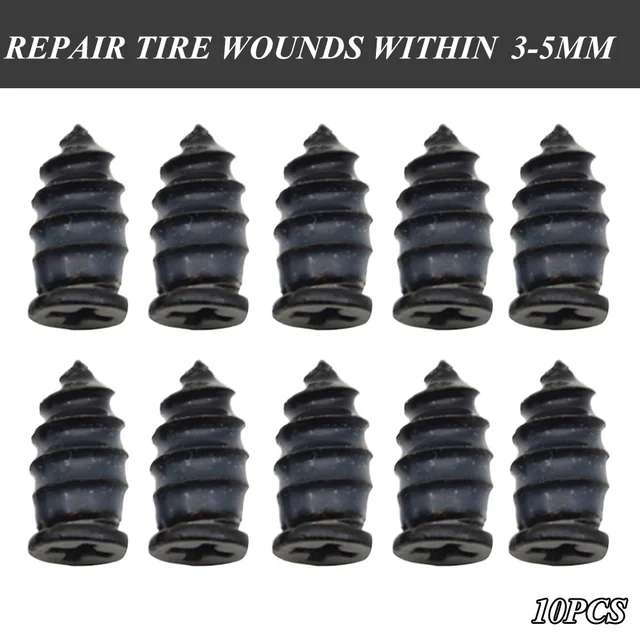 10pcs Rubber Nails Vacuum Tyre Repair Nail Plug Puncture Repair Strip ...