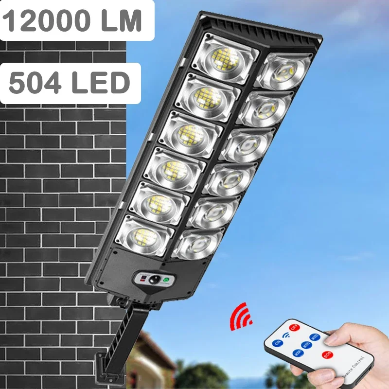 Solar-Lights-Outdoor-Waterproof-Motion-Sensor-LED-Street-Lamp-12000 ...