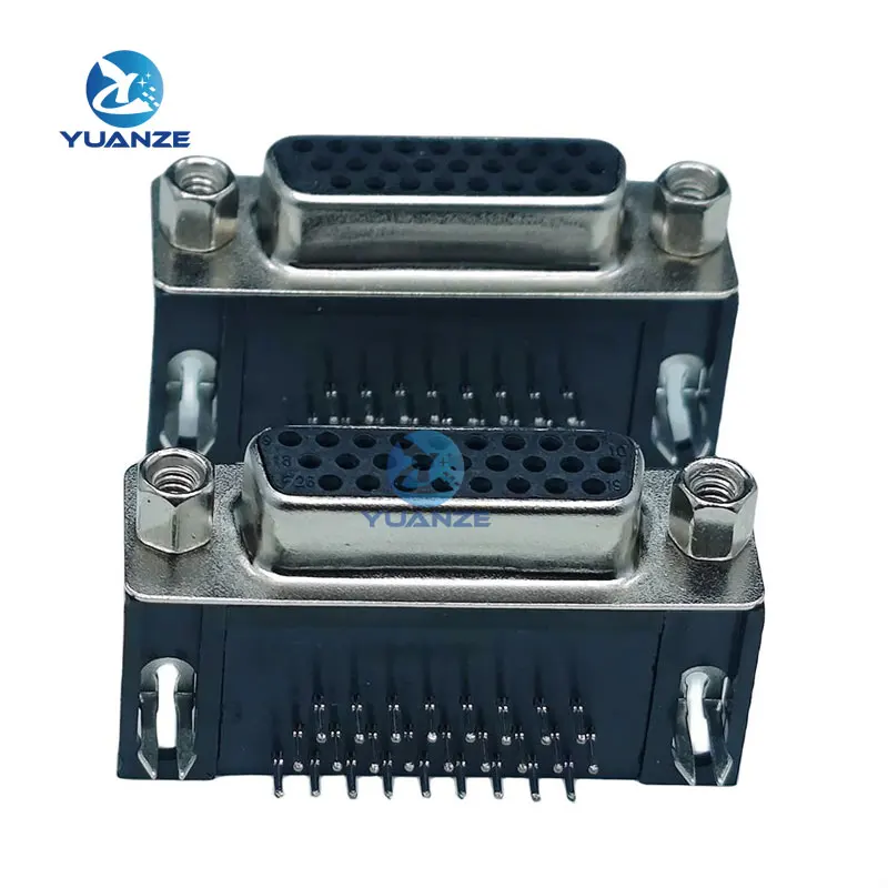 2pcs D-sub DB26 HDR26 Connector Male/Female Plug 26-pin 3-Row Right ...