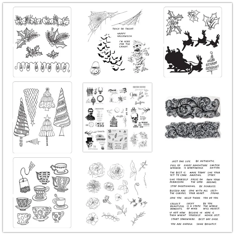 Scrapbook Clear Stamps Die Cut | Clear Stamps Dies Cutting | Clear ...