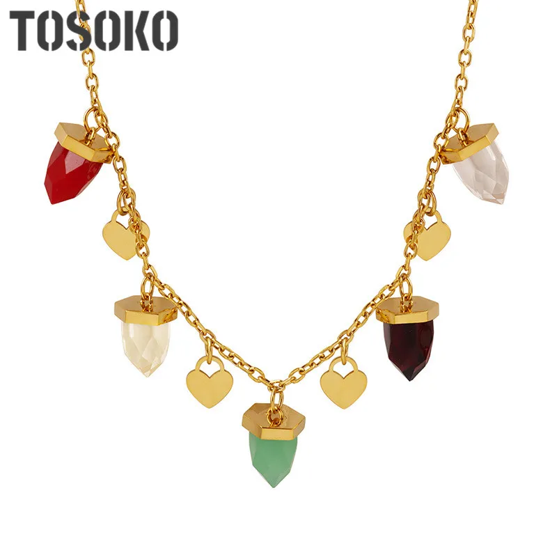 TOSOKO-Stainless-Steel-Jewelry-Ice-Cream-Shaped-Glass-Stone ...