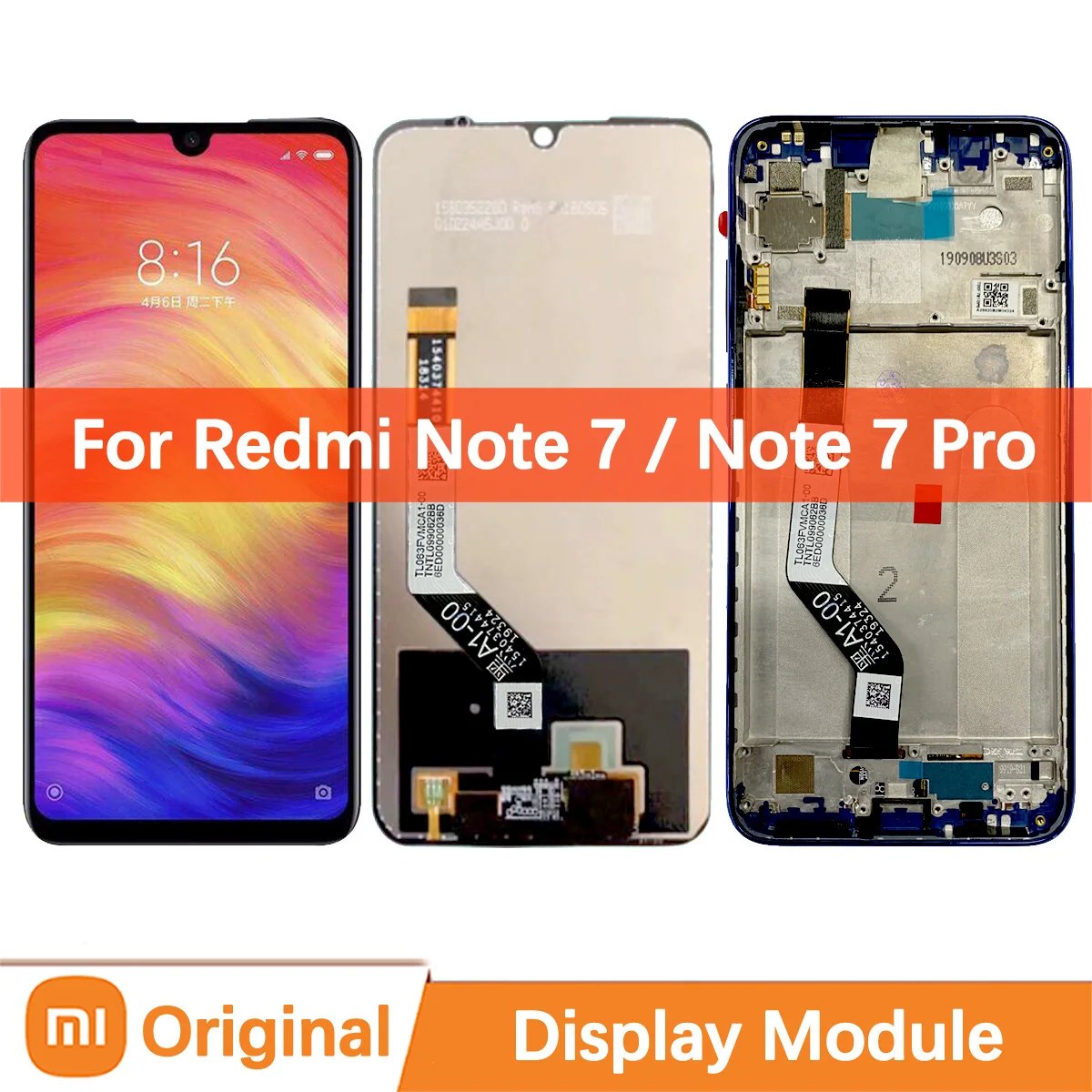 6.3"Original Display For Xiaomi Redmi Note 7 Screen Touch Digitizer ...