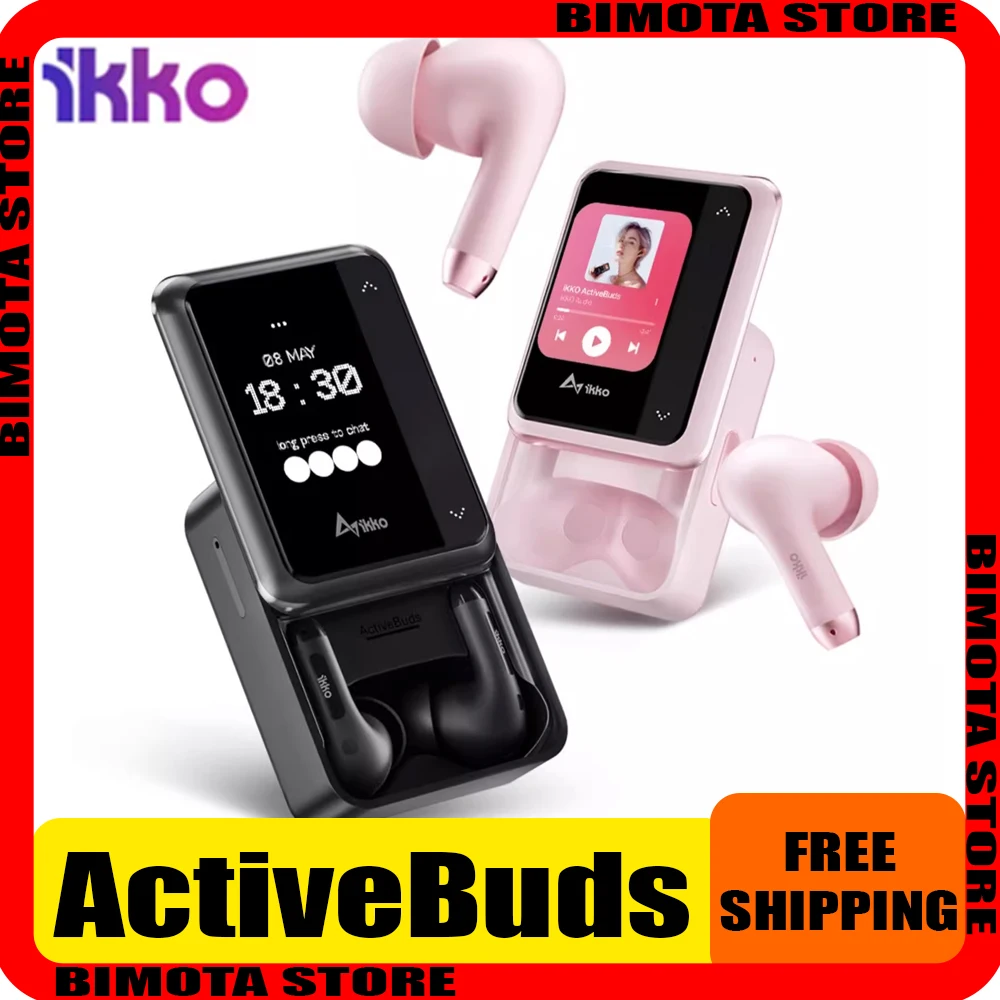 IKKO-ActiveBuds-fones-de-ouvido-Bluetooth-com-sistema-inteligente-e-Touch-Screen-Pretation ...