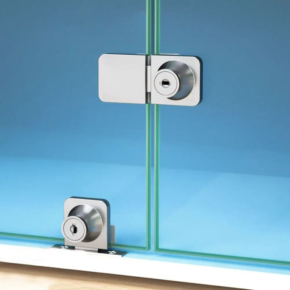 Glass-Display-Cabinet-Showcase-Locks-Zinc-Alloy-Single-Double-Door-No ...