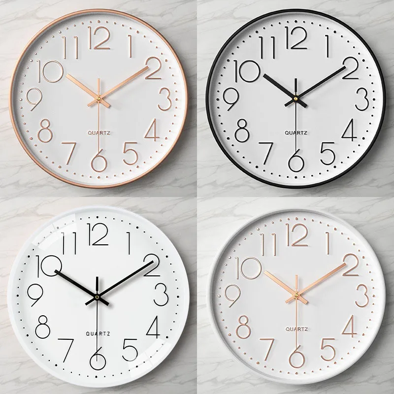 12-Inch-Non-Ticking-Watch-Wall-Clock-Silent-Battery-Operated-with-ABS ...