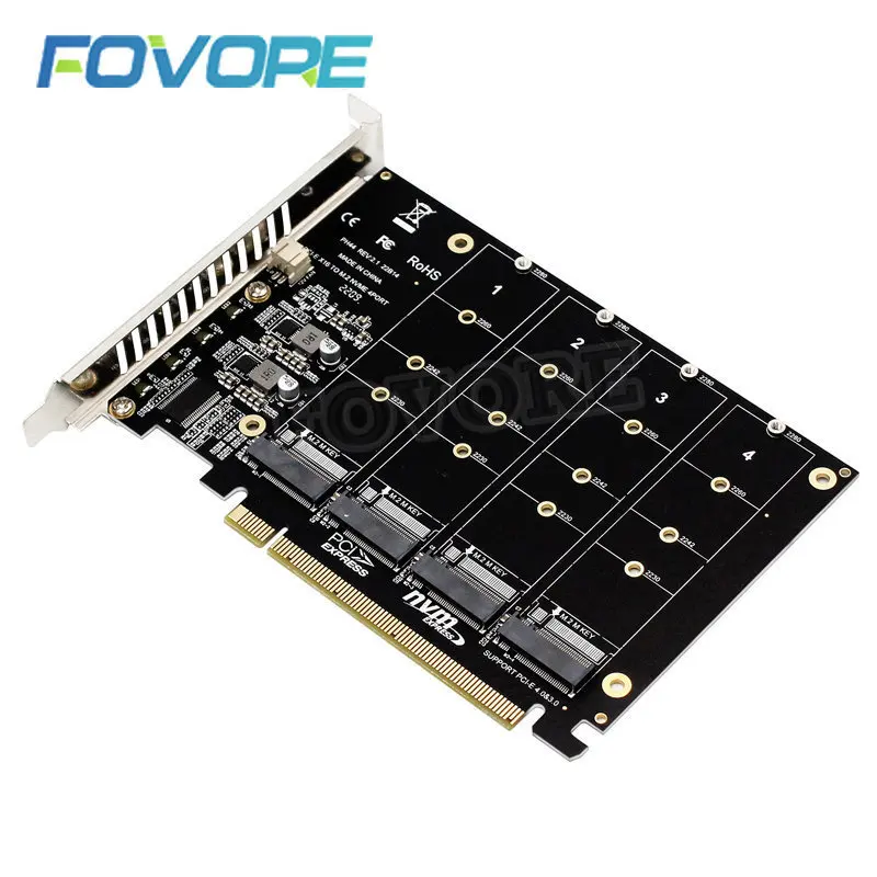 NEW-NVME-Raid-Card-PCI-Express-4-0-X16-to-4-Port-NVME-Expansion-Card ...