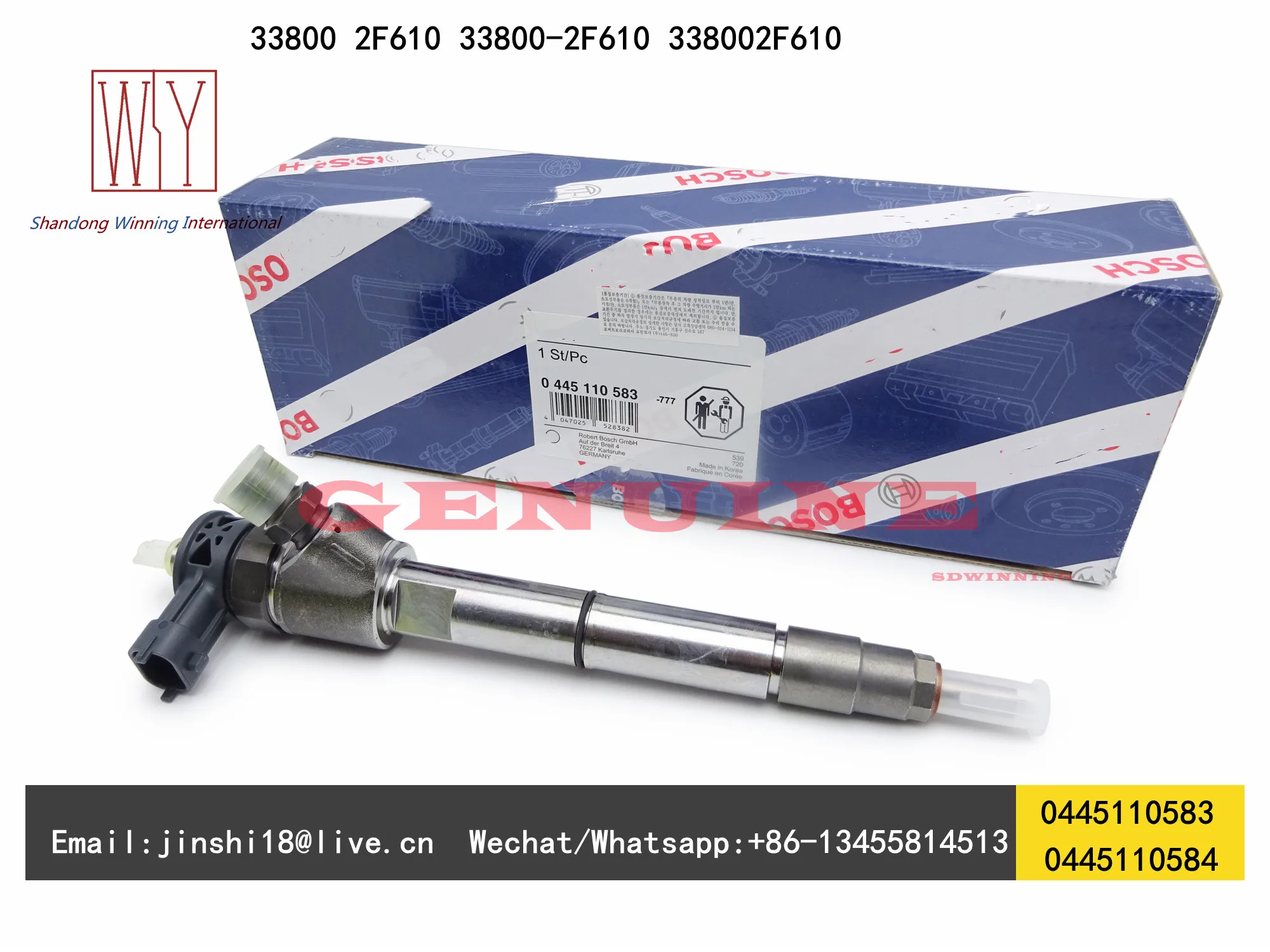 GENUINE AND BRAND NEW DIESEL FUEL INJECTOR 0445110583, 0445110584 ...