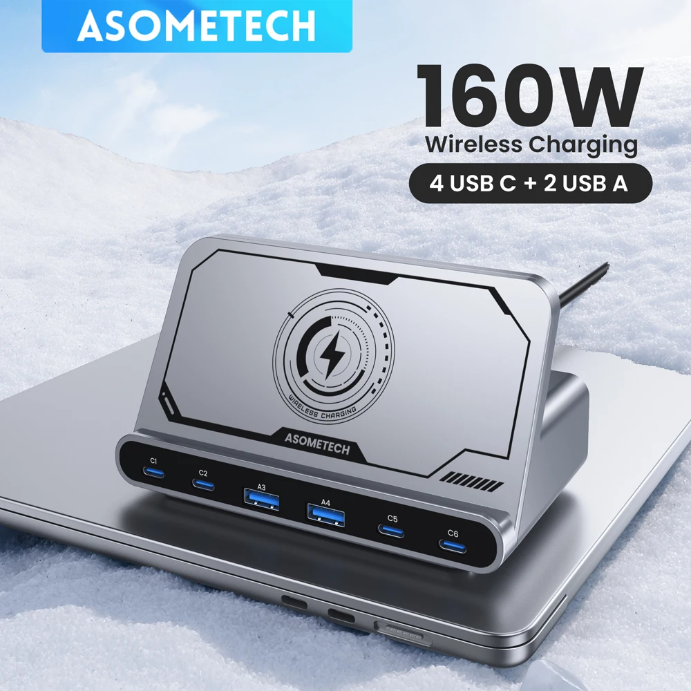 160W-7in-1-USB-C-Fast-Charging-Station-PD3-0-QC3-0-With-Wireless ...