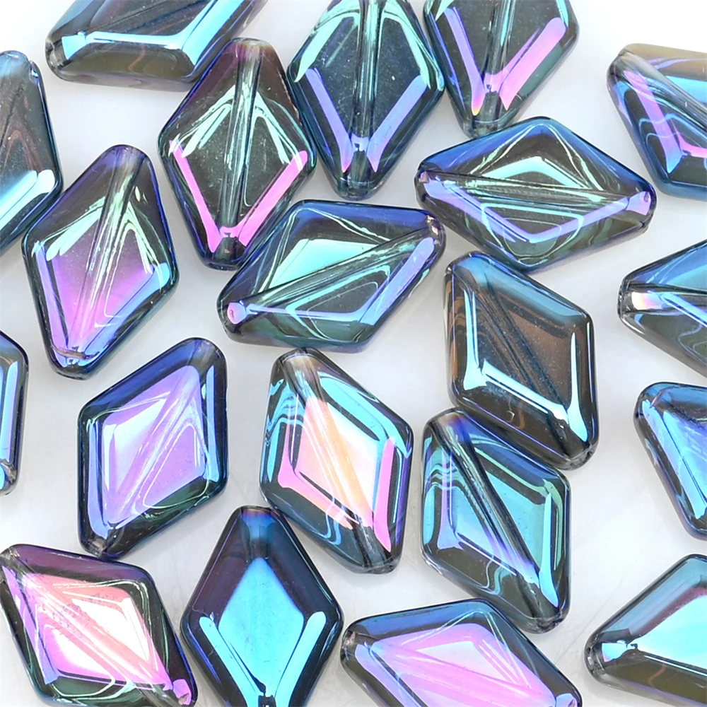 15mm-Austria-Colorful-Rhombic-Crystal-Beads-Smooth-High-Gloss-Big ...