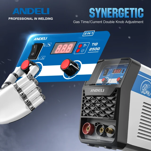 Andeli Tig Hegesztő Tig-250G 2 In 1 Hf Mma Bot Inverter Hegesztőgép ...