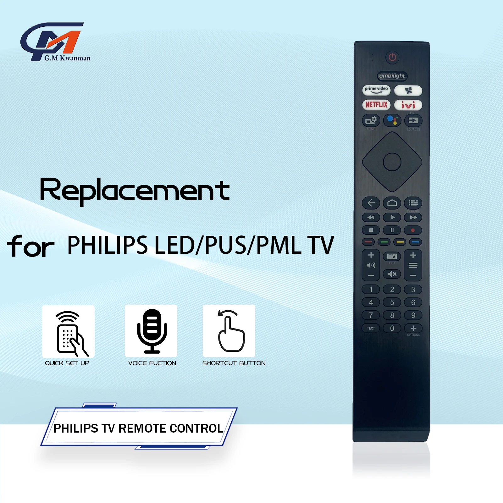 Original New Remote Control for Philips Smart TV OLED/PUS/PML 50PUS7956 ...