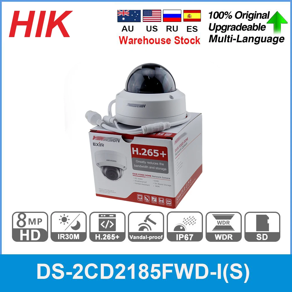 Hikvision-c-mara-IP-DS-2CD2185FWD-IS-4K-8MP-POE-IR-domo-de-seguridad ...